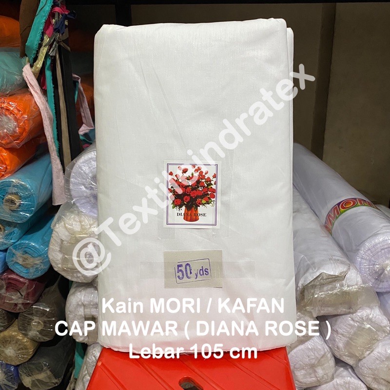 Jual ( per setengah meter ) Kain kafan mori katun CAP MAWAR DIANA ROSE ...