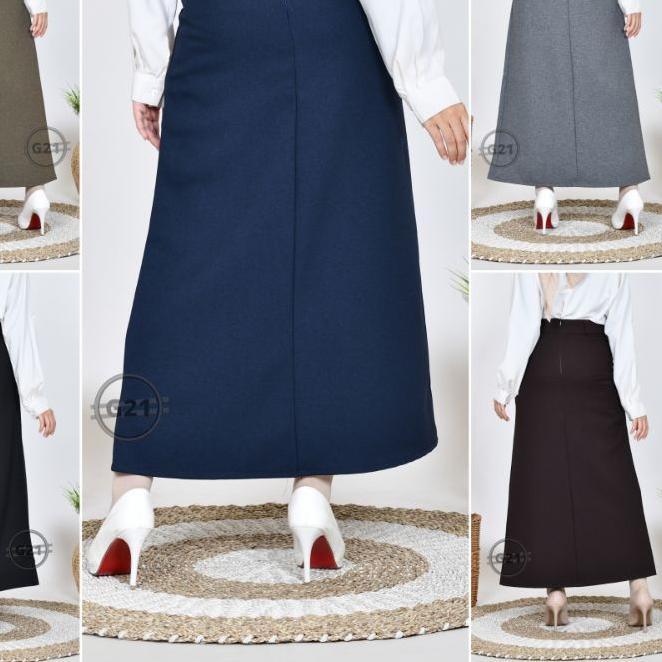 Jual Rok Kerja Panjang Hitam Rok A Line Bahan Formal Kantor | Shopee ...