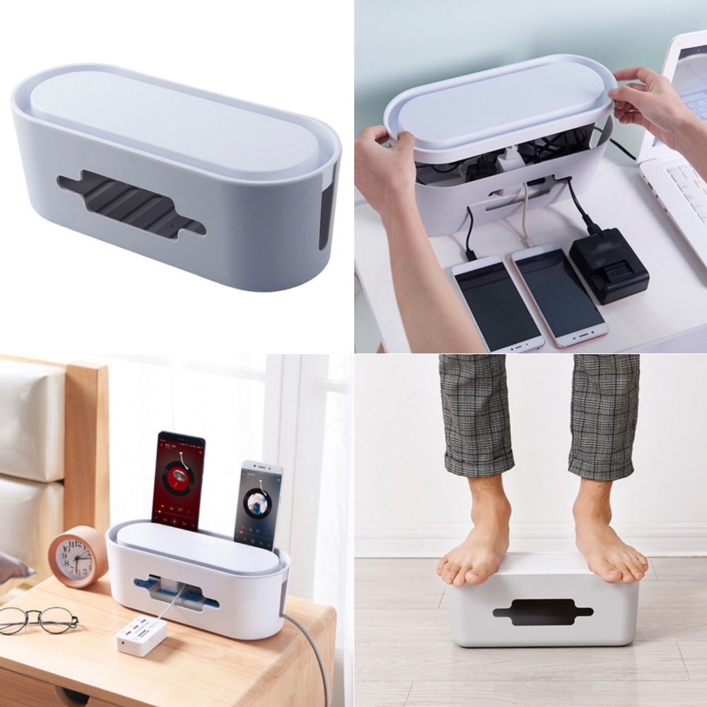 Jual Organizer Box Charger HP Meja Listrik Kotak Penyimpanan Kabel ...