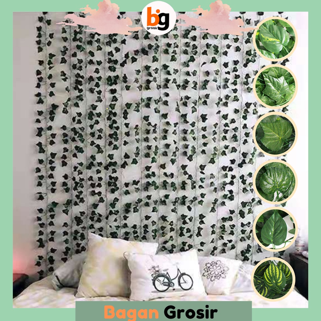 Jual BG / COD / Daun Rambat Ivy monstera tanaman hias palsu imitasi ...