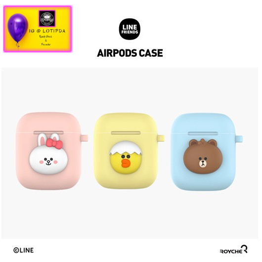 Jual LINE FRIENDS Mini Character Airpods Case BROWN CONY SALLY - AIRPOD ...