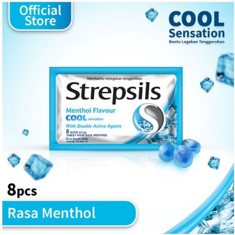 Jual STREPSILS sachet COOL (8butir) | Shopee Indonesia