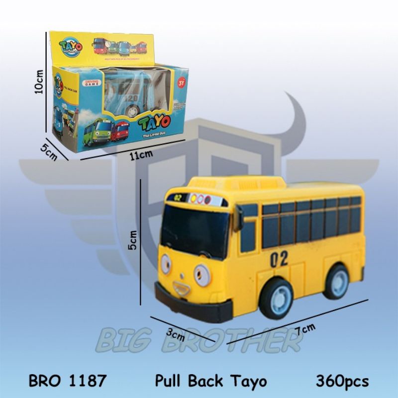 Jual Bro1187 Merah Kuning Biru Hijau Bus Tayo The Little Bus Mainan ...