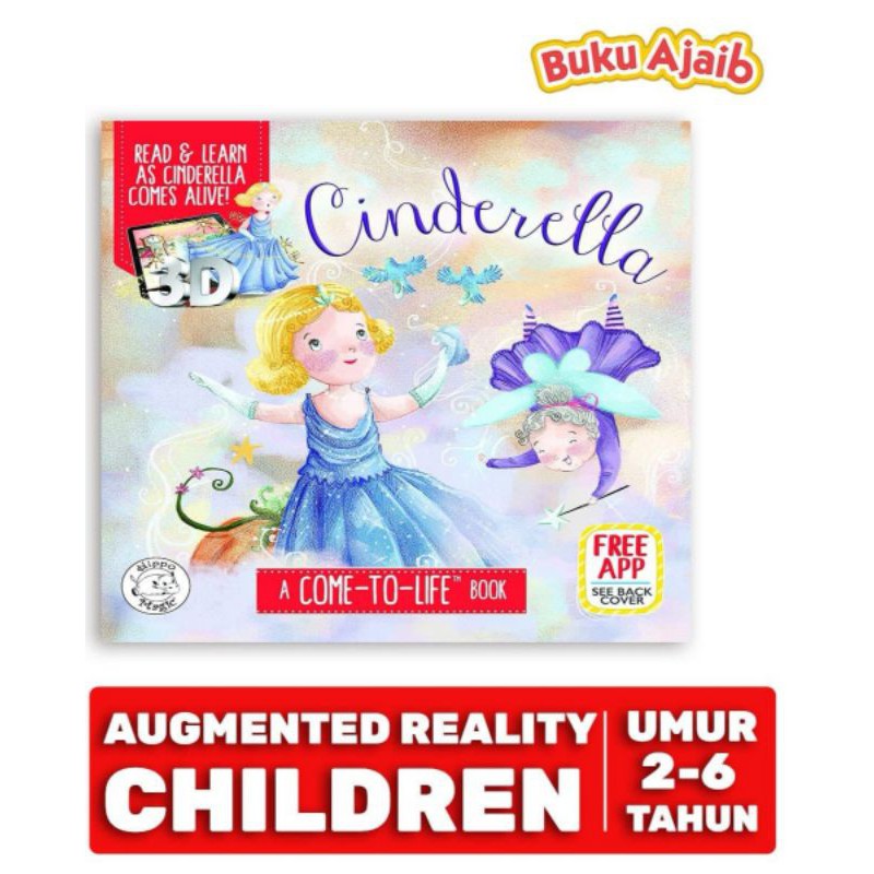 Jual Buku Anak Cinderella 3D (Augmented Reality) | Shopee Indonesia