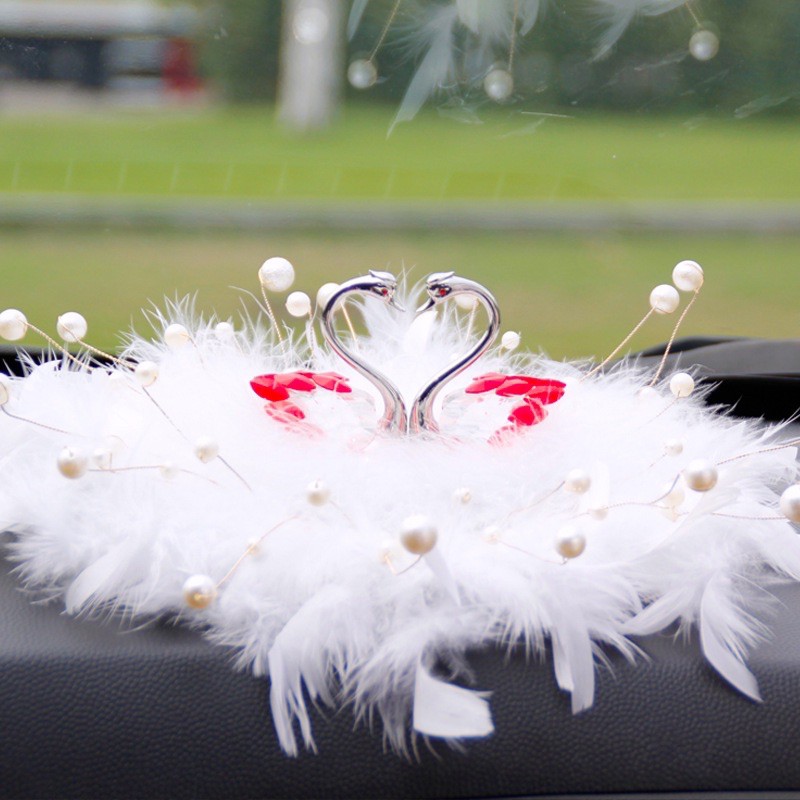 Jual set angsa pajangan mobil swan bulu parfume angsa parfume swan ...