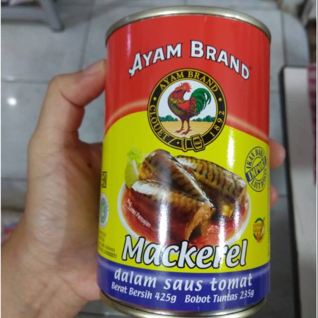 Jual HALAL-COD-FREE ONGKIR-Ayam Brand Mackerel in Tomato Sauce (425g ...