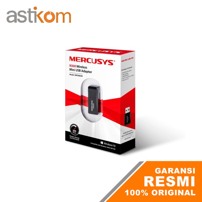 Jual Mercusys MW300UM USB WIFI Adapter N300 Wireless Mini USB Adapter ...