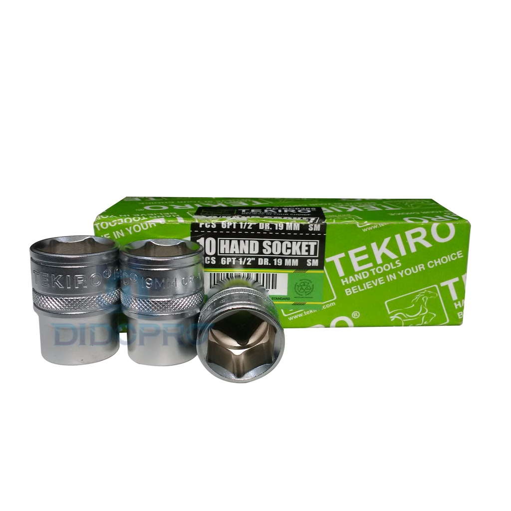 Jual Kunci / Mata Soket 15 mm ~ 19 mm 1/2" inch DR. 6 PT / Socket / Sock Spanner TEKIRO | Shopee ...