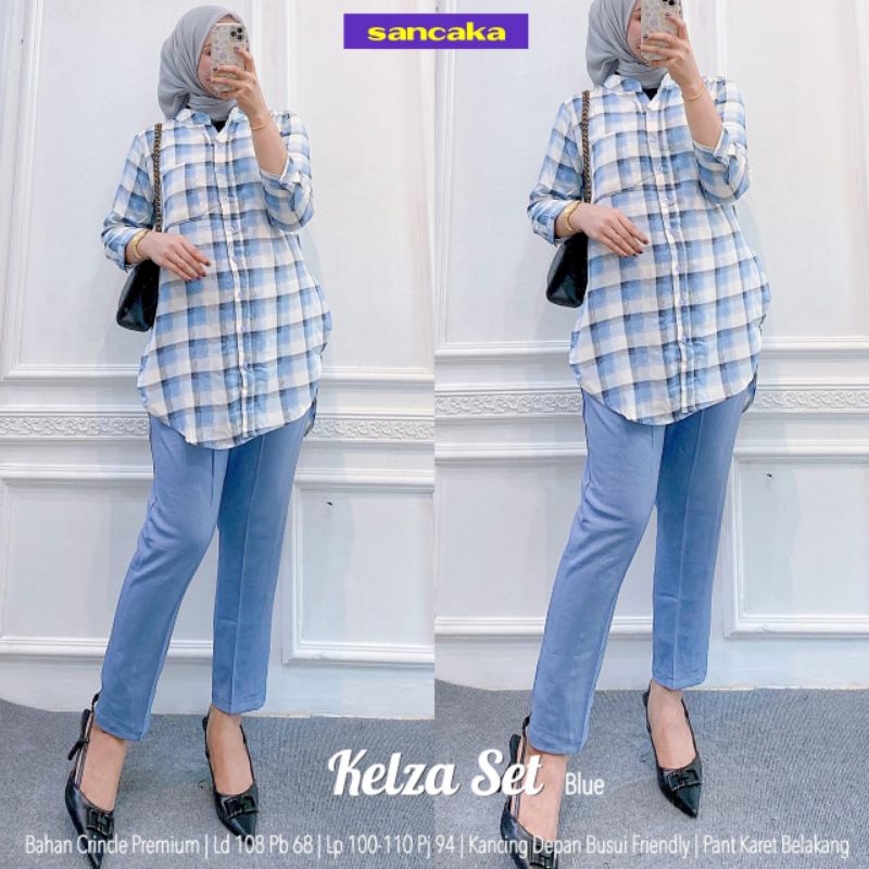 Jual Kelza Set dan Cimba Kulot, bahan Crincle Premium | Shopee Indonesia