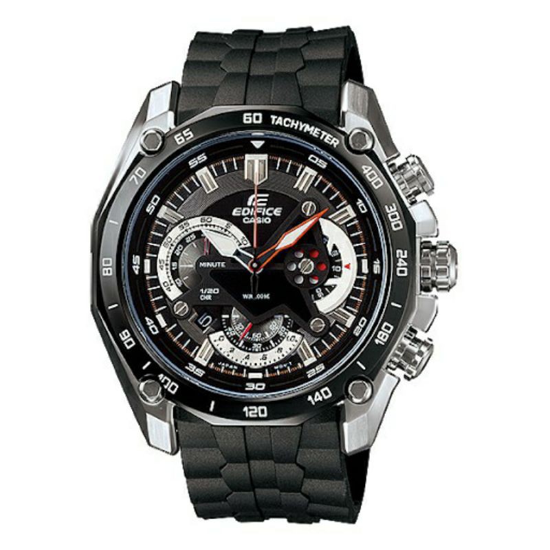 Jual Jam Tangan Pria Casio Edifice EF 550 Series Black Rubber Strap ...