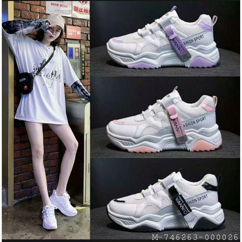 Jual SEPATU SNEAKER WANITA WANWO MESH VSRF-027 | Shopee Indonesia