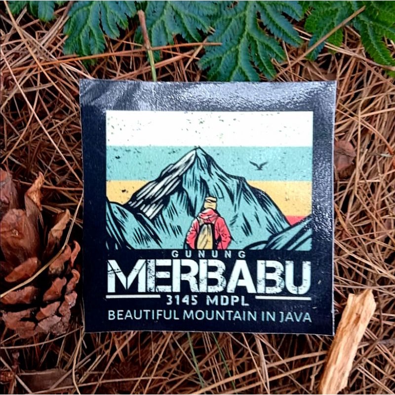Jual STIKER GUNUNG MERBABU / STIKER GUNUNG INDONESIA STIKER OUTDOOR ...