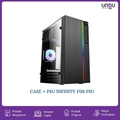 Jual Gaming Case Infinity F06 + PSU 250 Watt (mATX, RGB Front, 250W ...