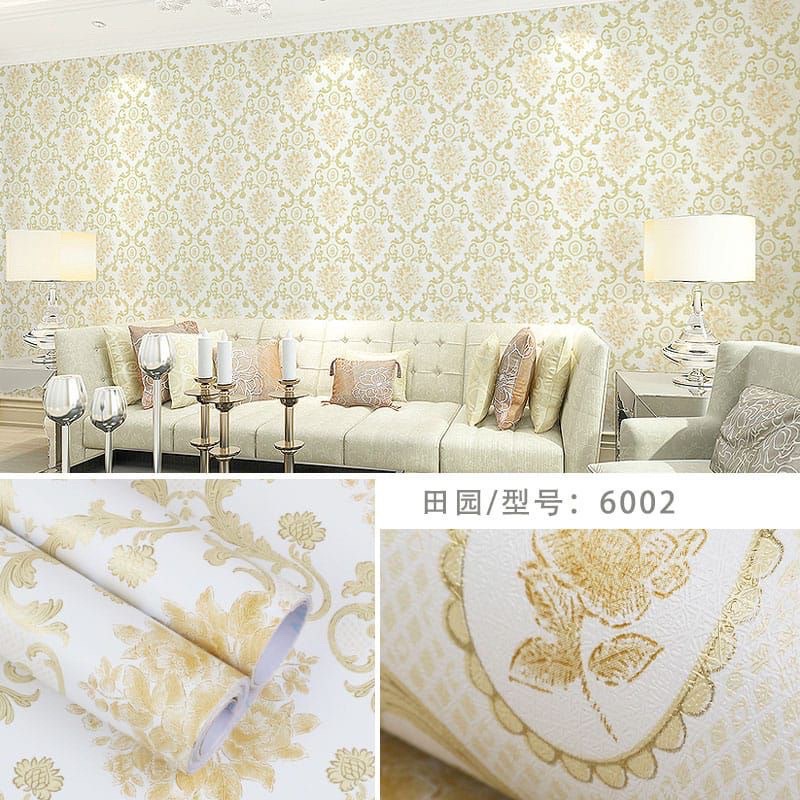 Jual Wallpaper Dinding Ukuran 45 Cm X 8 9m Motif Batik Polos Emboss