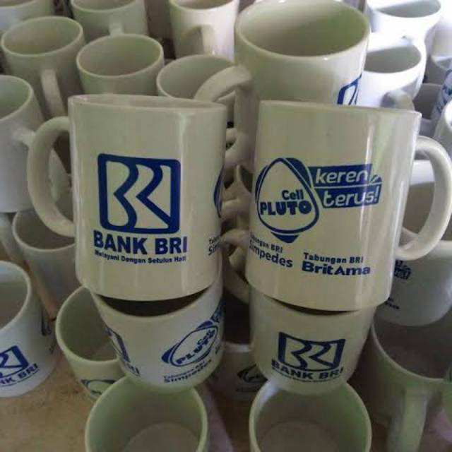 Jual Mug/gelas Bank BRI bisa cetak sesuai dengan pesanan | Shopee Indonesia