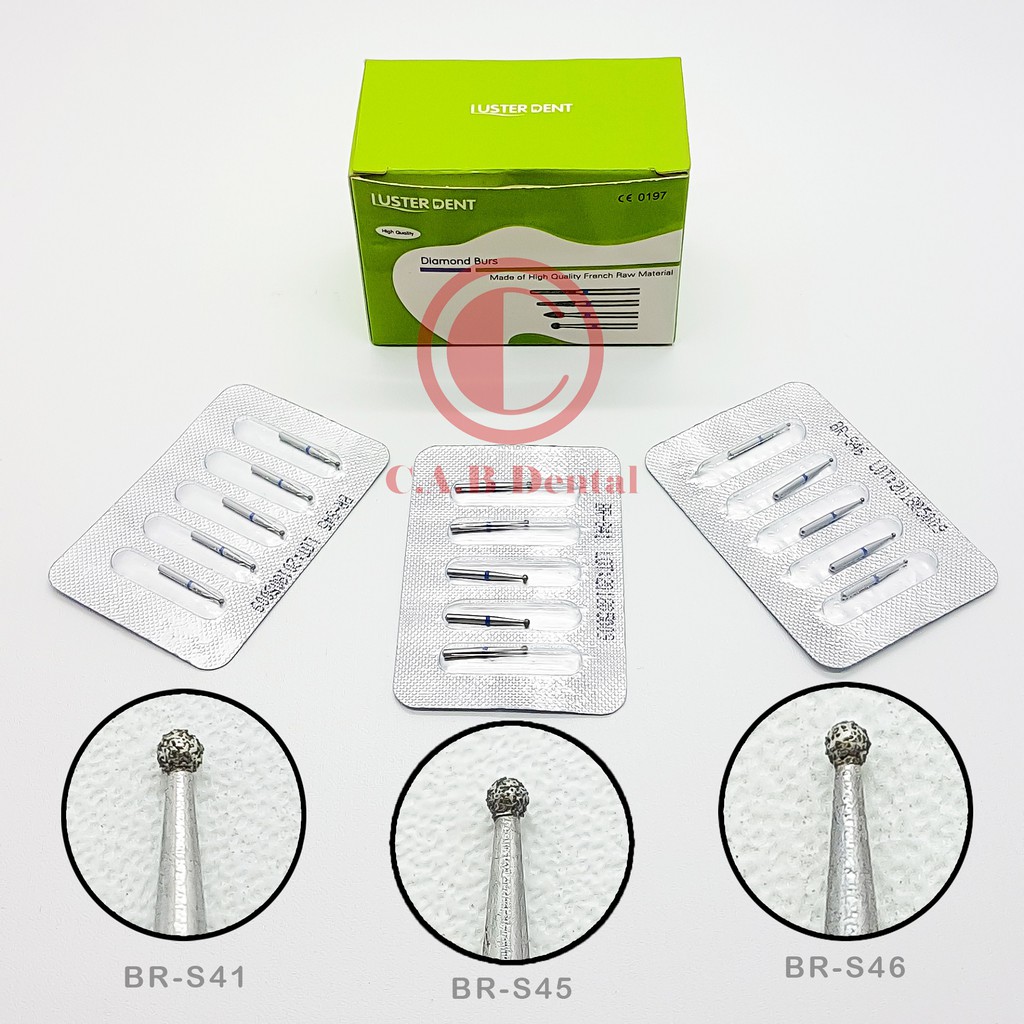 Jual Diamond Burs Round Kode BR-S 46-45-41 / Bur Diamond Lusterdent ...