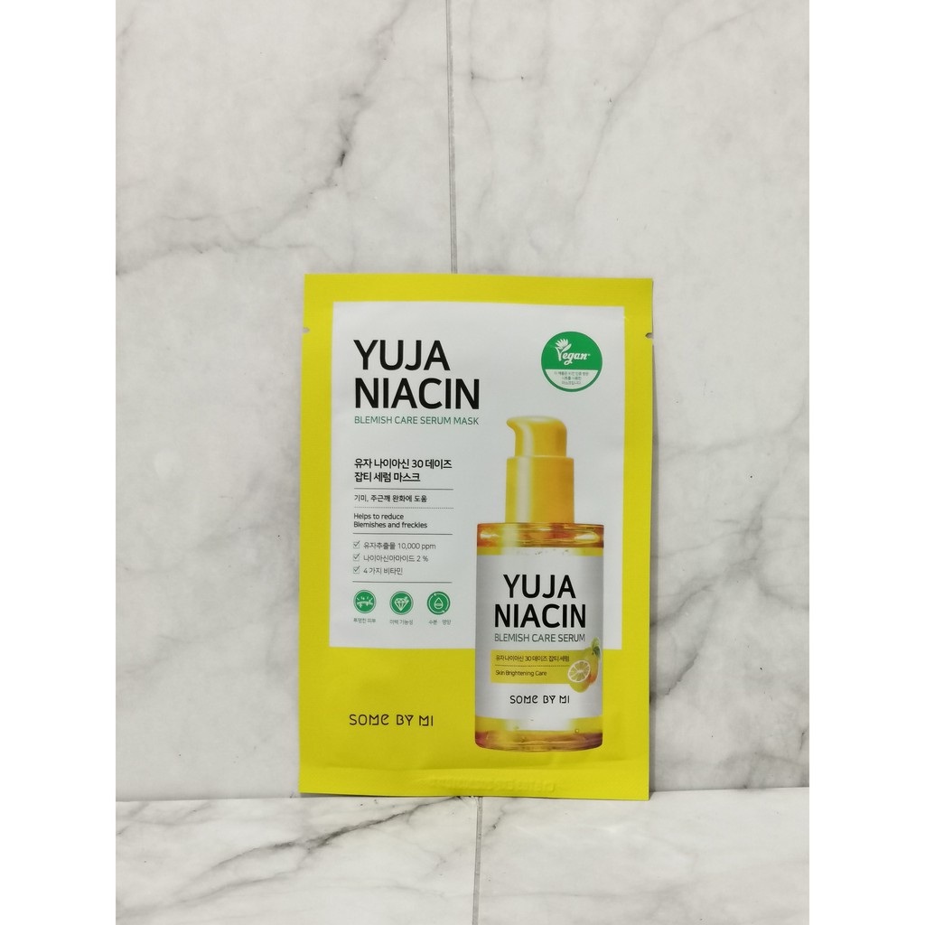 Jual SOMEBYMI Yuja Niacin Blemish Care Sheet Mask | Shopee Indonesia