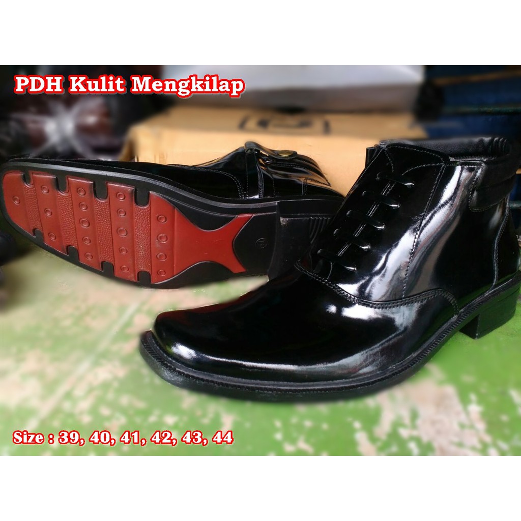 Jual SEPATU PDH PDL POLISI POLRI TNI SECURITY RESMI FORMAL FANTOVEL ...