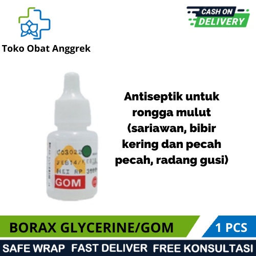 Jual BORAX GLYCERINE/GOM/ANTISEPTIK SARIAWAN/ANTISEPTIK RONGGA MULUT ...
