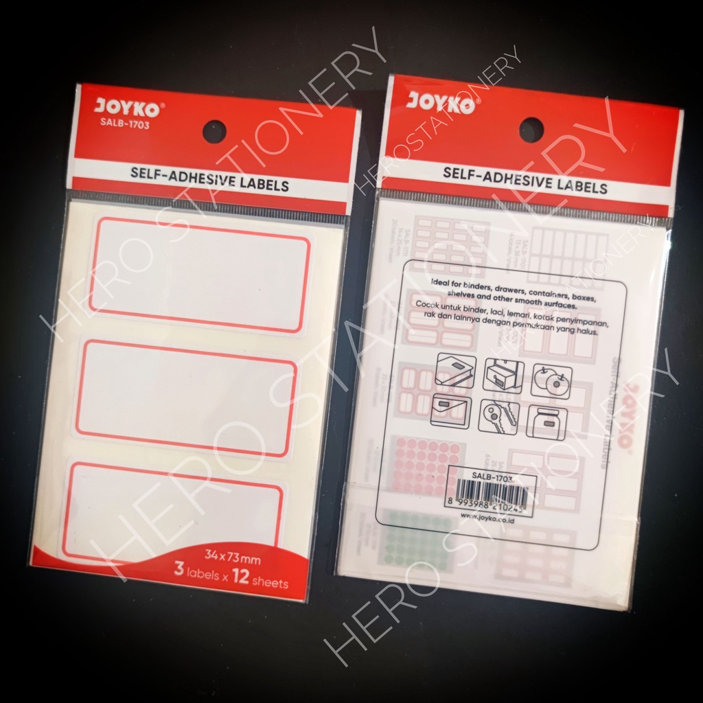Jual Sticker label self adhesive labels joyko SALB-1703 | Shopee Indonesia