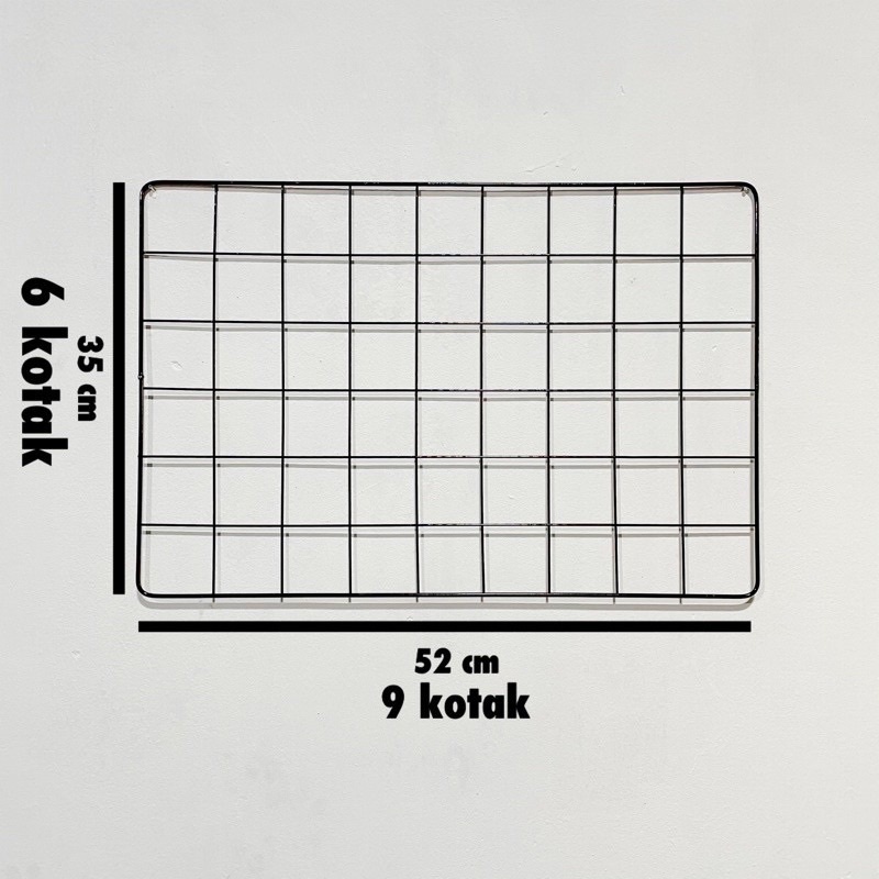 Jual [KARGO] HIJANG 52x35 GRID WIRE MESH KOTAK BESI PAJANGAN FOTO ...