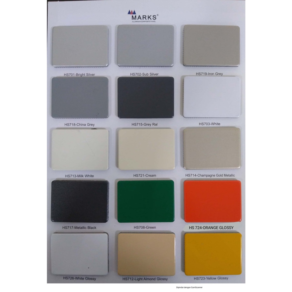 Jual ACP ( Aluminium Composite Panel ) Merk MARKS, PVDF (Eksterior) tb ...