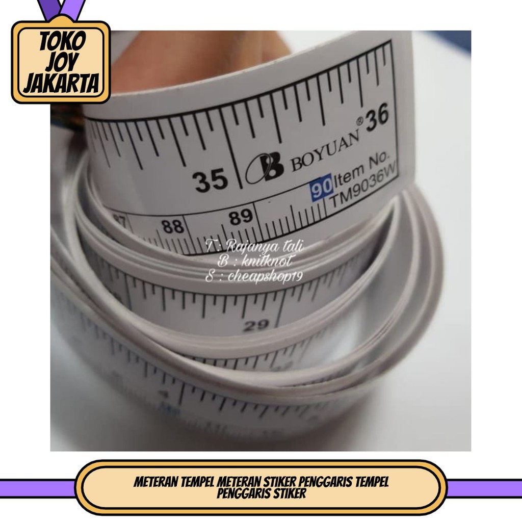Jual meteran tempel meteran stiker penggaris tempel penggaris stiker ...