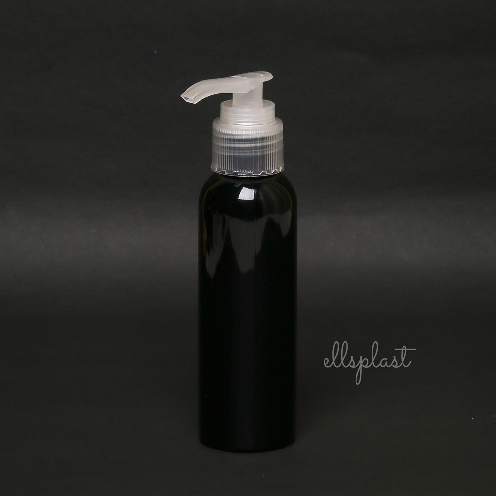 Jual BOTOL PUMP 100 ML / BOTOL PET 100 ML HITAM TUTUP PUMP NATURAL | Shopee Indonesia