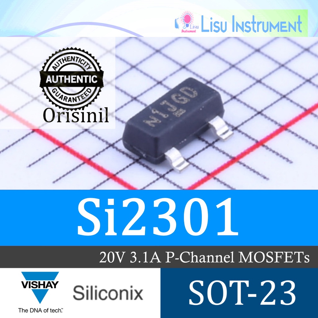 Jual SI2301CDS-T1-GE3 Si2301 20V 3.1A 860mW P-Channel MOSFETs SOT-23 Vishay Siliconix | Shopee ...