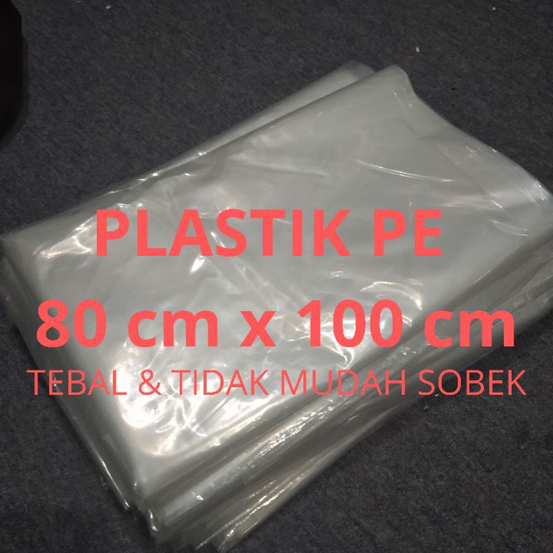 Jual Plastik PE 80 x 100 cm / Plastik Sampah Bening (1kg = isi 10 ...