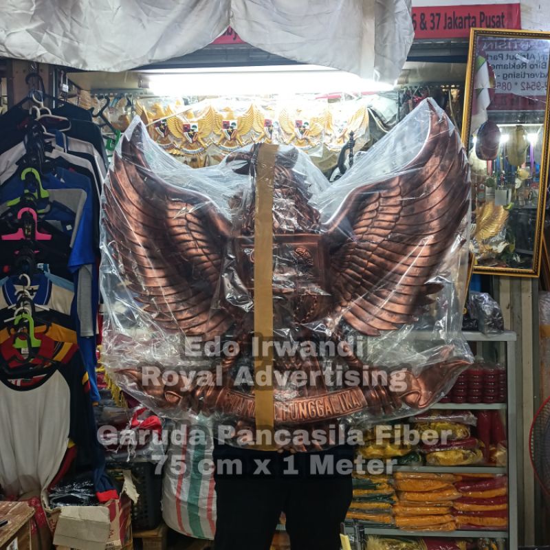 Jual Garuda PANCASILA Fiber Warna Perunggu Ukuran 1 Meter Ready Stock ...