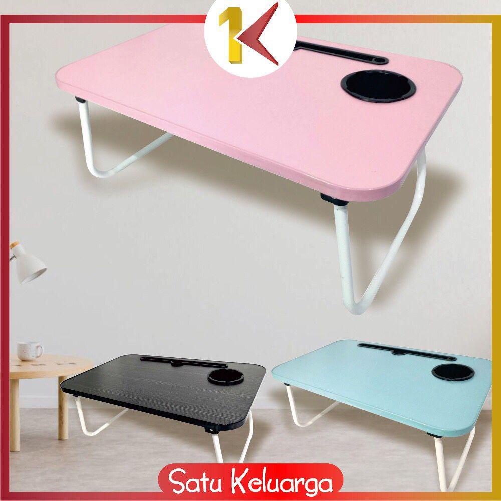 Jual Meja Laptop Lipat + Tempat Gelas Multifungsi Meja Belajar Portable ...