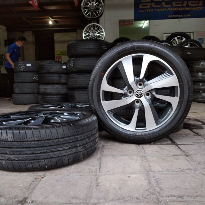 Jual VELG SEKEN MOBIL COPOTAN YARIS TRD RING 16 BAN BRIDGESTONE 195/50 R16 BISA UNTUK VIOS CALYA ...