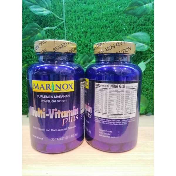 Jual MARINoX MULTIVITAMIN PLUS LUTEIN&LYCOPEN ISI 30 TABLET | Shopee ...