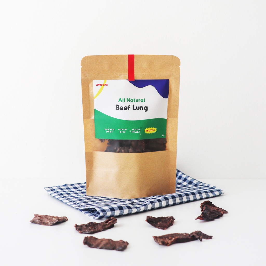 Jual WOOFIDOO Natural Beef Lung Dog Treats Snack Senior Dog Treats ...