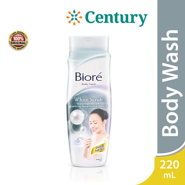 Jual Biore Body Foam White Scrub Botol 220ml | Shopee Indonesia