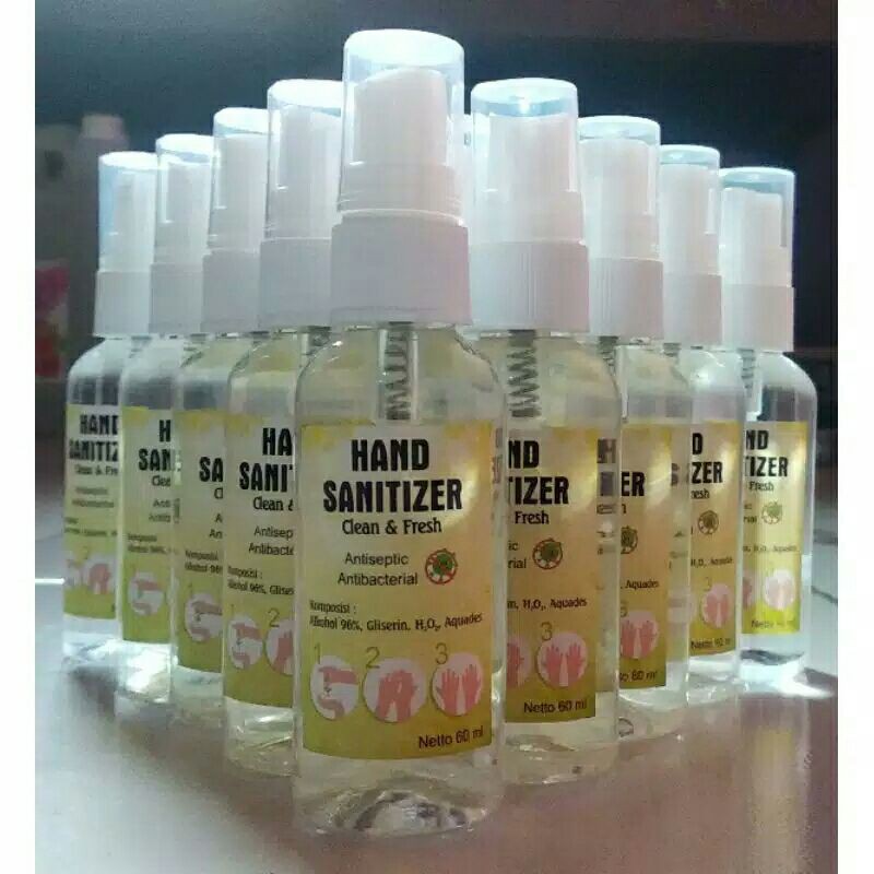 Jual Hand Sanitizer BOTOL SPRAY cair 60ml antiseptik / disinfektan ...