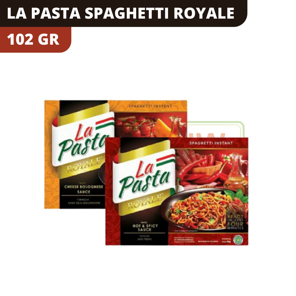 Jual LA PASTA ROYALE SPAGHETTI INSTAN 102G | Shopee Indonesia