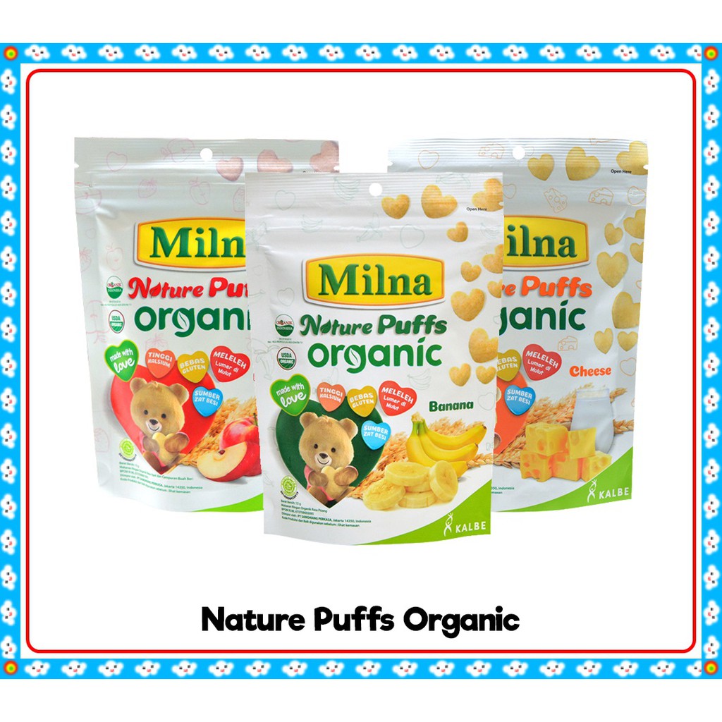 Jual Milna Nature Puffs Organic 15 gr / Puff Cemilan Bayi / Snack ...