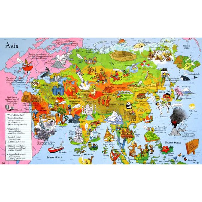 Jual Usborne Lift-The-Flap Picture Atlas With A Giant World Map Poster ...