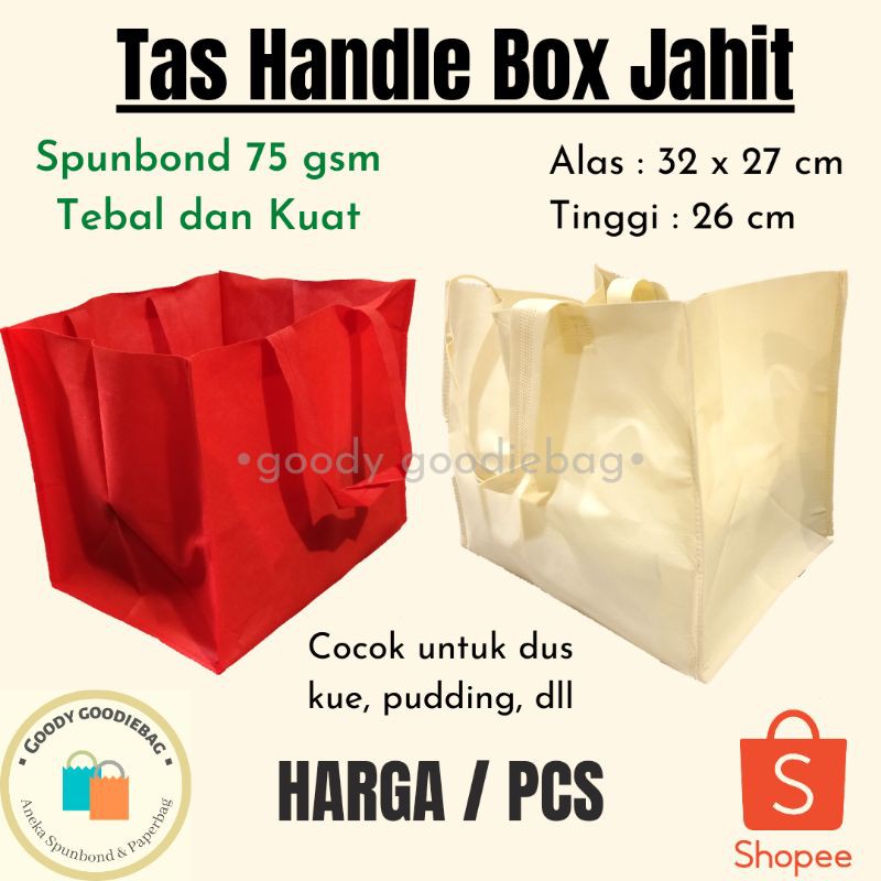 Jual Tas Spunbond Besar Tebal Box Kue 25x25 Dus Kotak Kue Cake Bolu Hajatan Syukuran Souvenir ...
