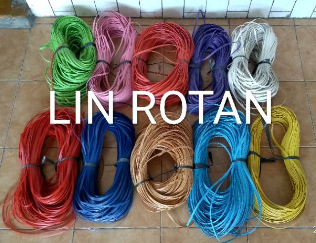 Jual Tali rotan sintetis plastik harga per 60 meter saung gazebo bambu ...