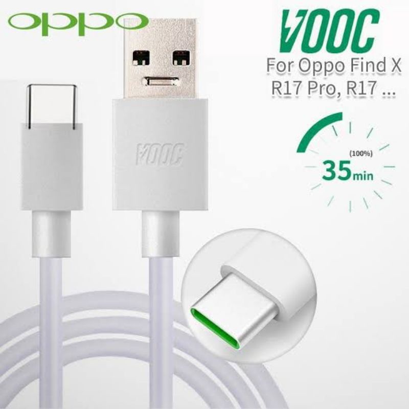 Jual KABEL DATA VOOC OPPO USB TYPE C FLASH CHARGE || Kabel data Oppo A5 ...