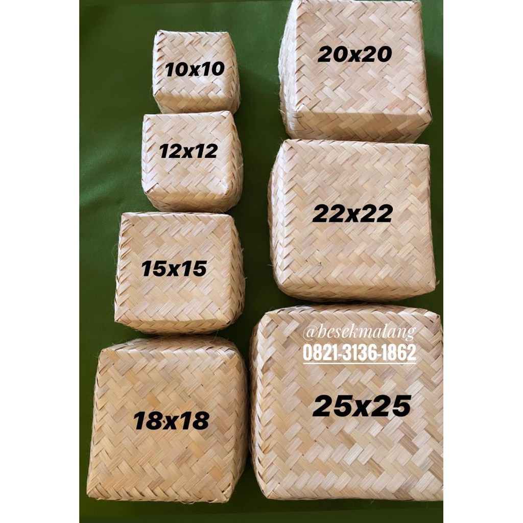 Jual BESEK BAMBU UKURAN (10X10 cm) (12X12 cm) | Shopee Indonesia