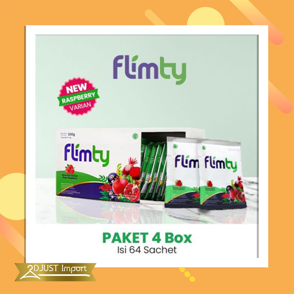 Jual Flimty Fit Minuman Diet Slim Kesehatan suplement 4Box (64 Sachet ...