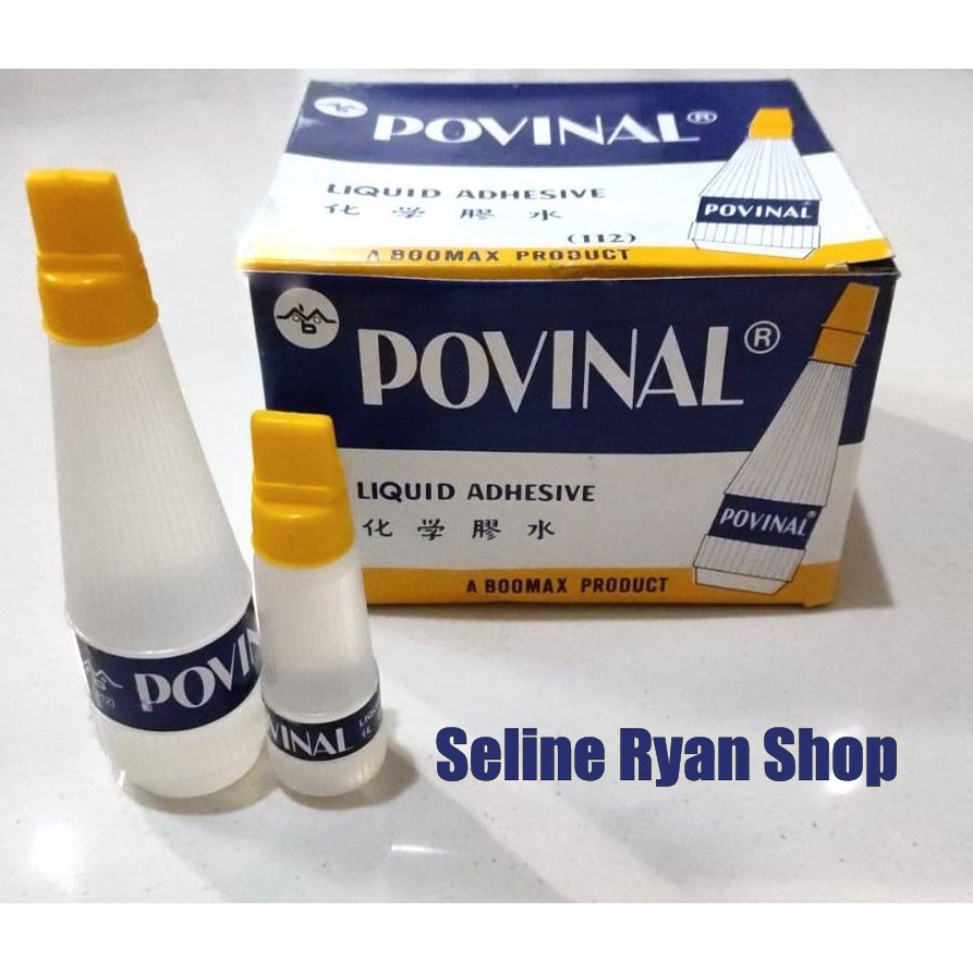 Jual Lem Kertas Bening POVINAL 22ml & 75ml | Shopee Indonesia