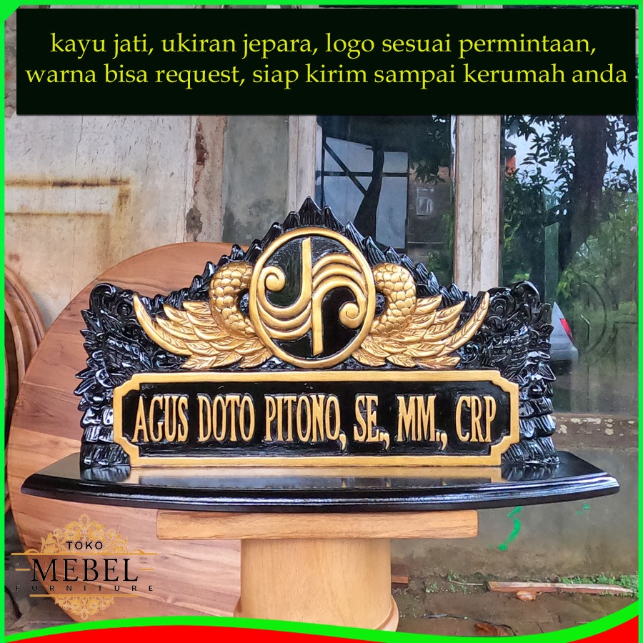 Jual Papan nama ukir kayu jati kapolres | Shopee Indonesia