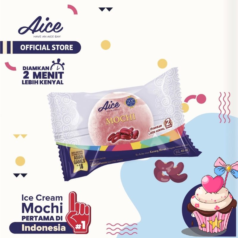 Jual Aice mochi red bean 1 box isi 40 pcs | Shopee Indonesia