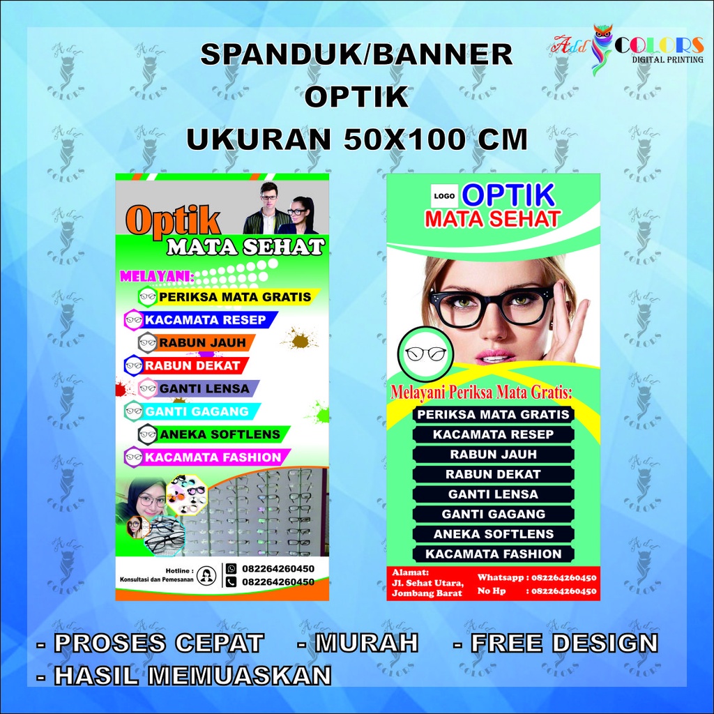 Jual Banner/Spanduk Optik Ukuran 50x100 cm Dapat 2 | Shopee Indonesia