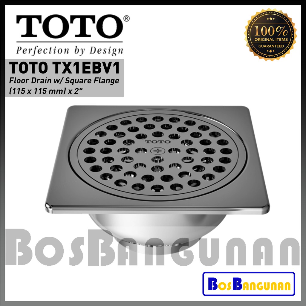 Jual Floor Drain TOTO TX1EBV1 / Saringan Got Kamar Mandi TOTO TX 1 EBV1 / Floor Drain Kotak TOTO ...